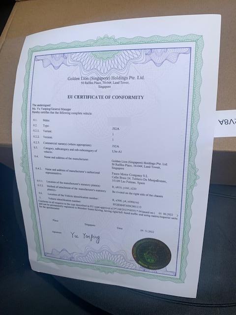 Lot 79 - 2023 Sakura JS2A Electric Motorcycle